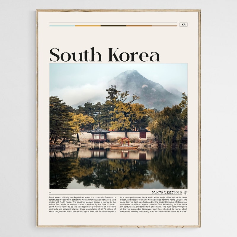 Korea Travel Poster - Etsy