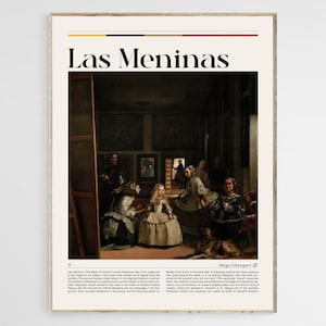 Las Meninas by Diego Velázquez, Las Meninas Print, Las Meninas Museum ...