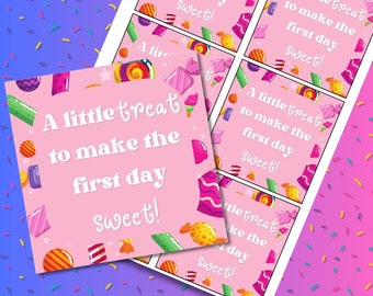 Colorful School Year Gift Tag - Back to School Year Gift Tag - Treat ...