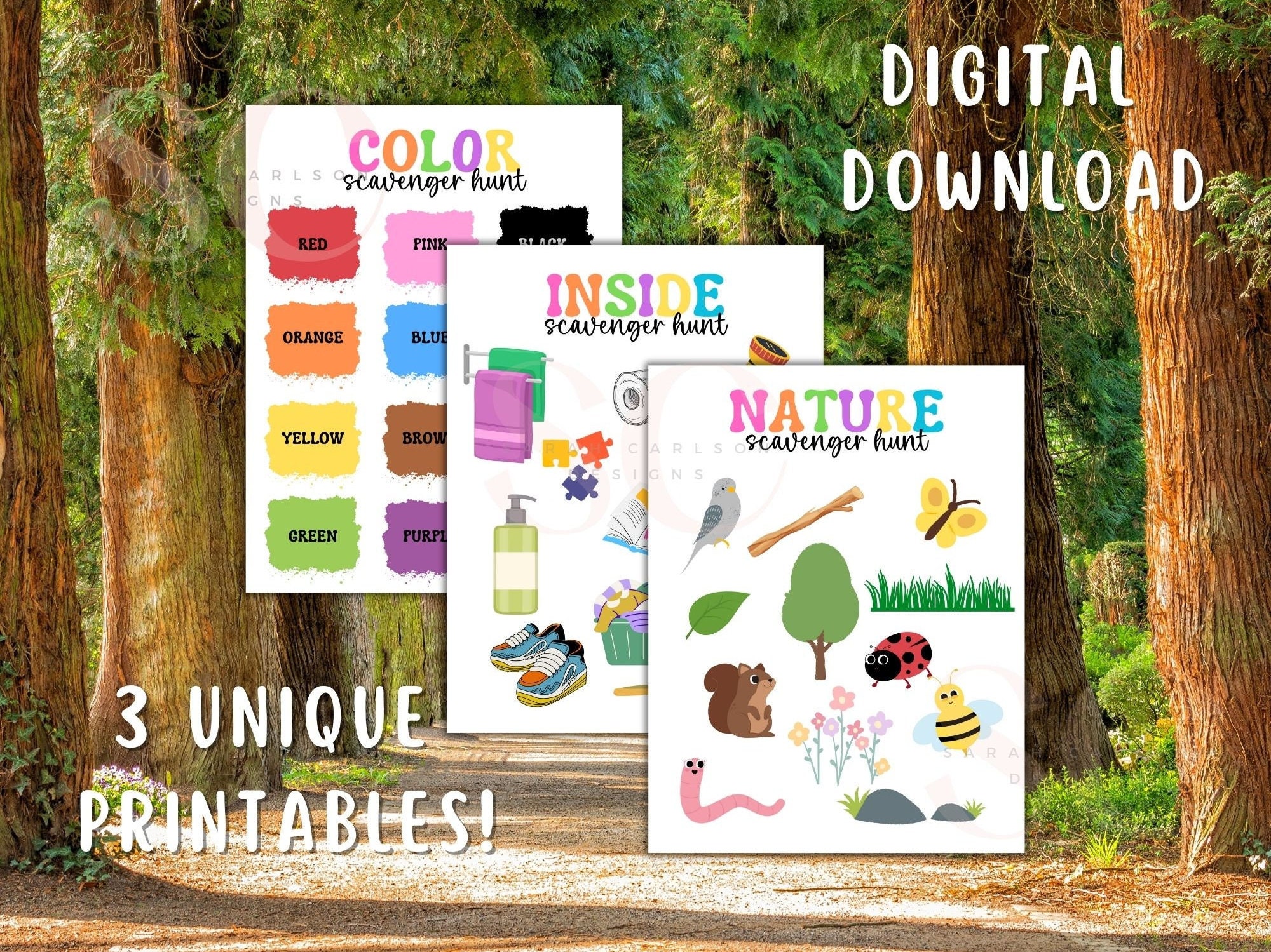 Nature Scavenger Hunt - Summer Activity Printable - Scavenger Hunt ...