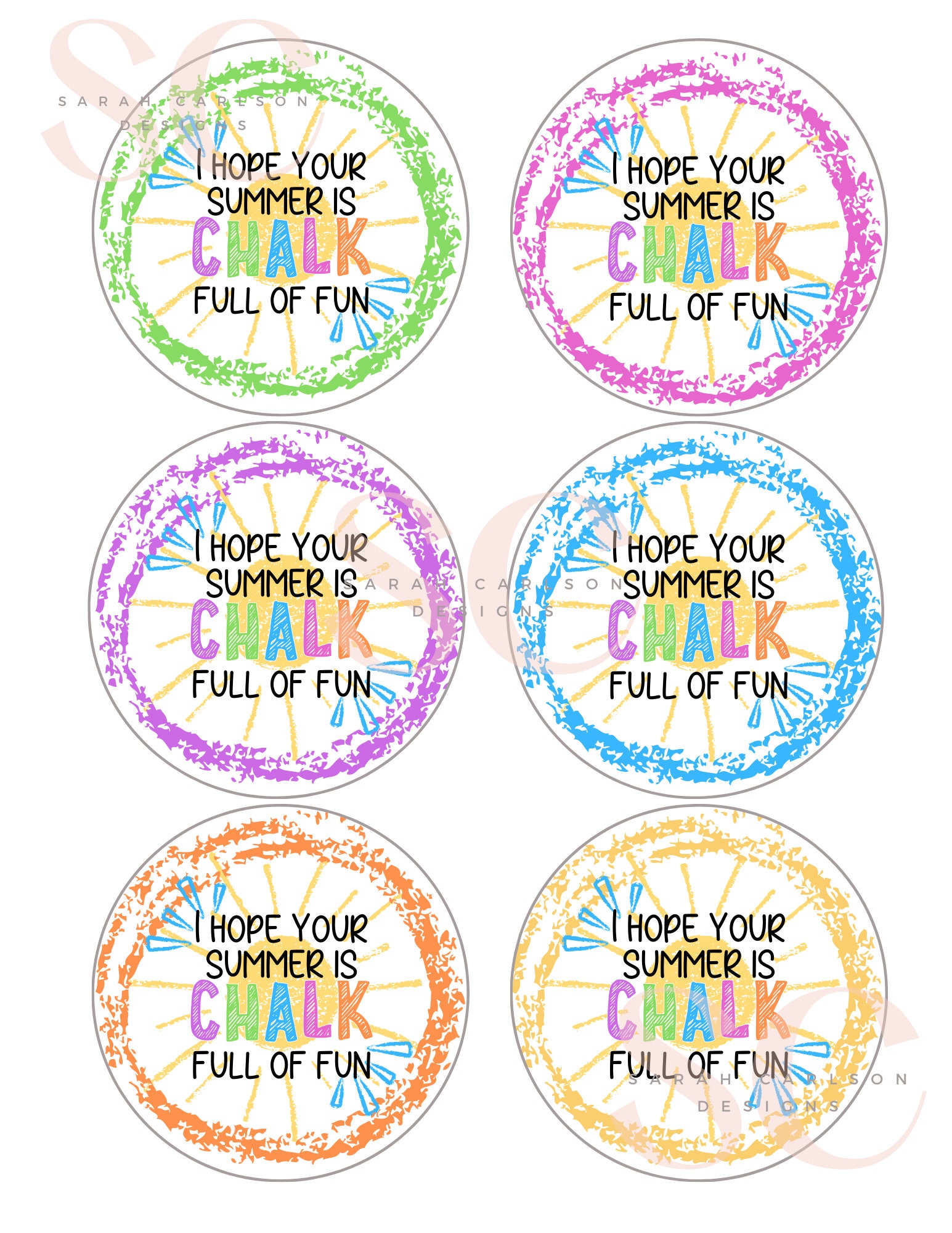 End of School Printable Student Gift Tag Printable Summer Printable - Etsy