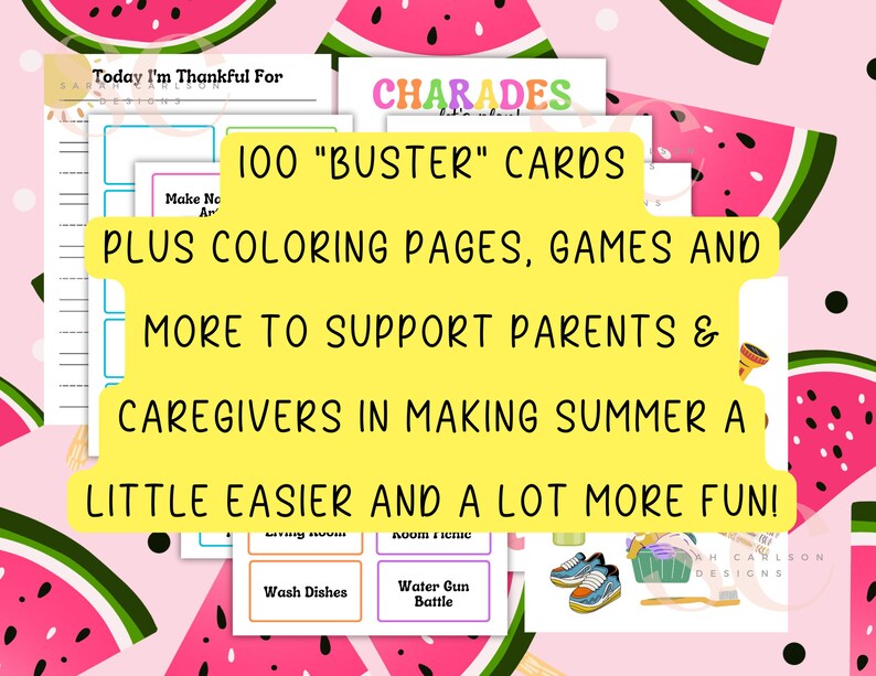 I'm Bored Bundle - Summer Bucket List - Summer Boredom Busters Activity ...