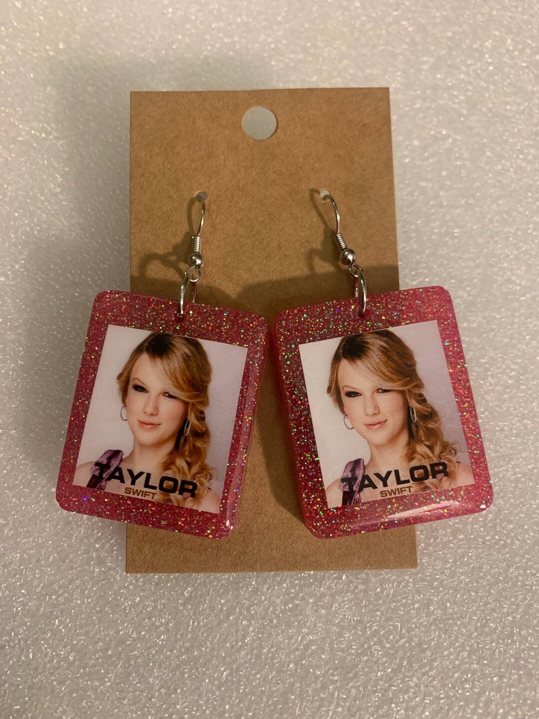 Taylor Swift Glittery Resin Dangling Earrings - Etsy