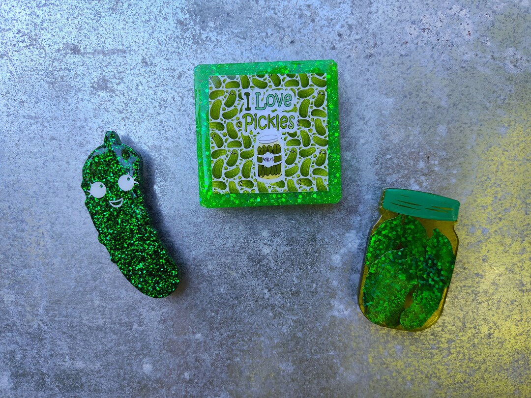 Resin Pickle Lover Magnet Set Gift Set I Love Pickles Pickle Jar - Etsy