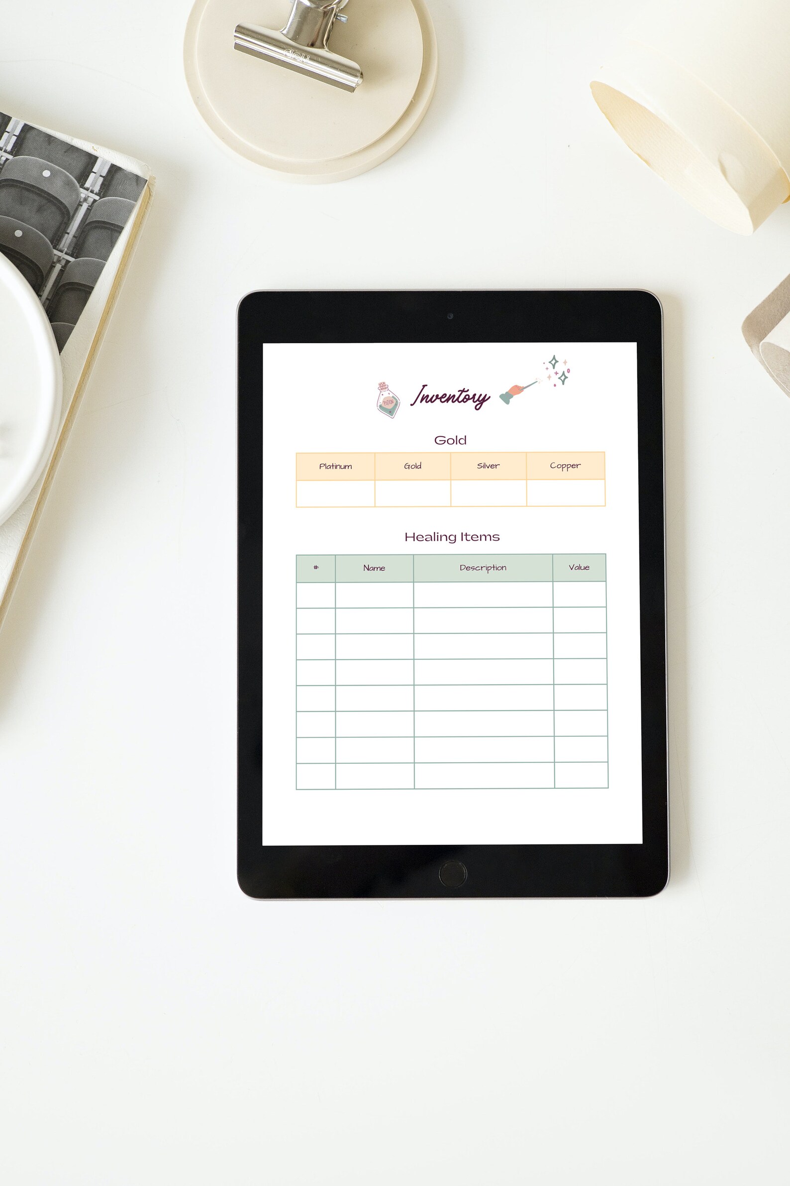 Dnd Session Notes and Inventory Tracker Bundle Printable and - Etsy