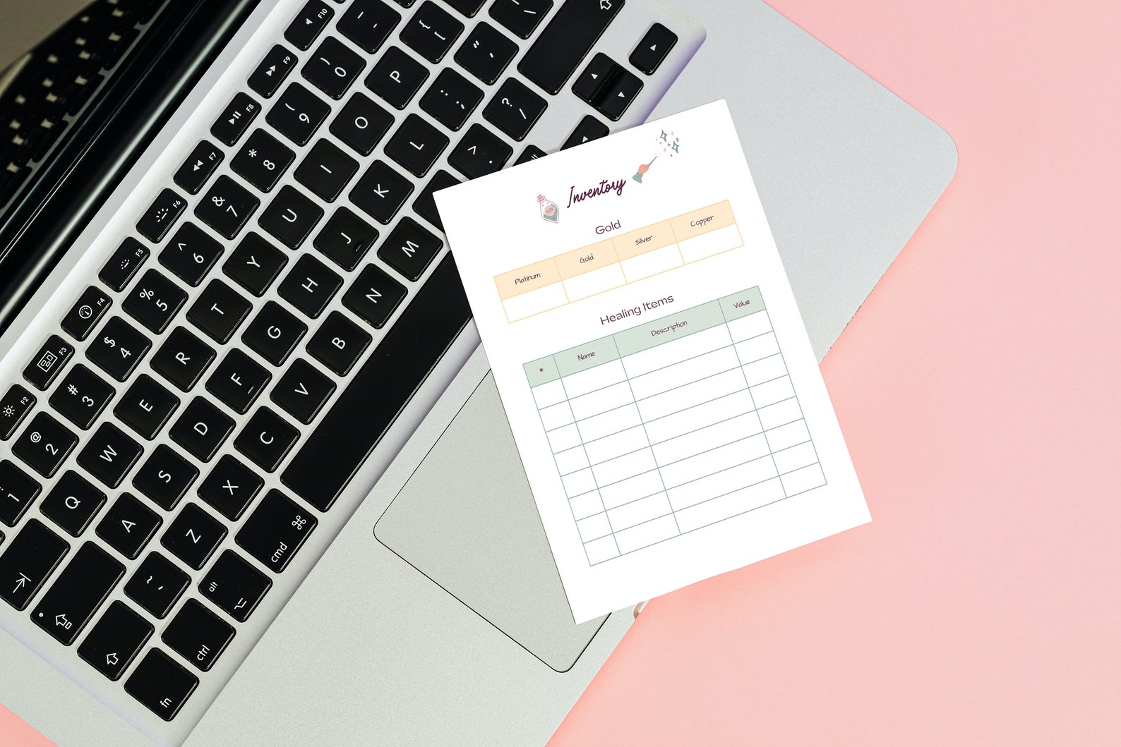 Dnd Session Notes and Inventory Tracker Bundle Printable and - Etsy