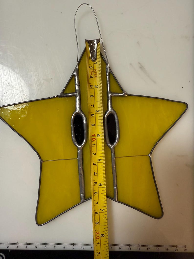 Stained Glass Mario Star Suncatcher - Etsy