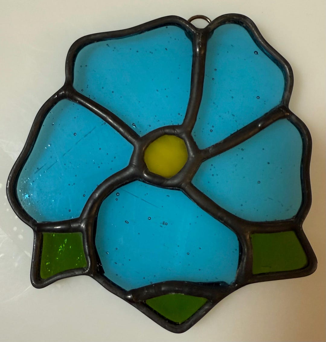 Blue Stained Glass Flower - Etsy