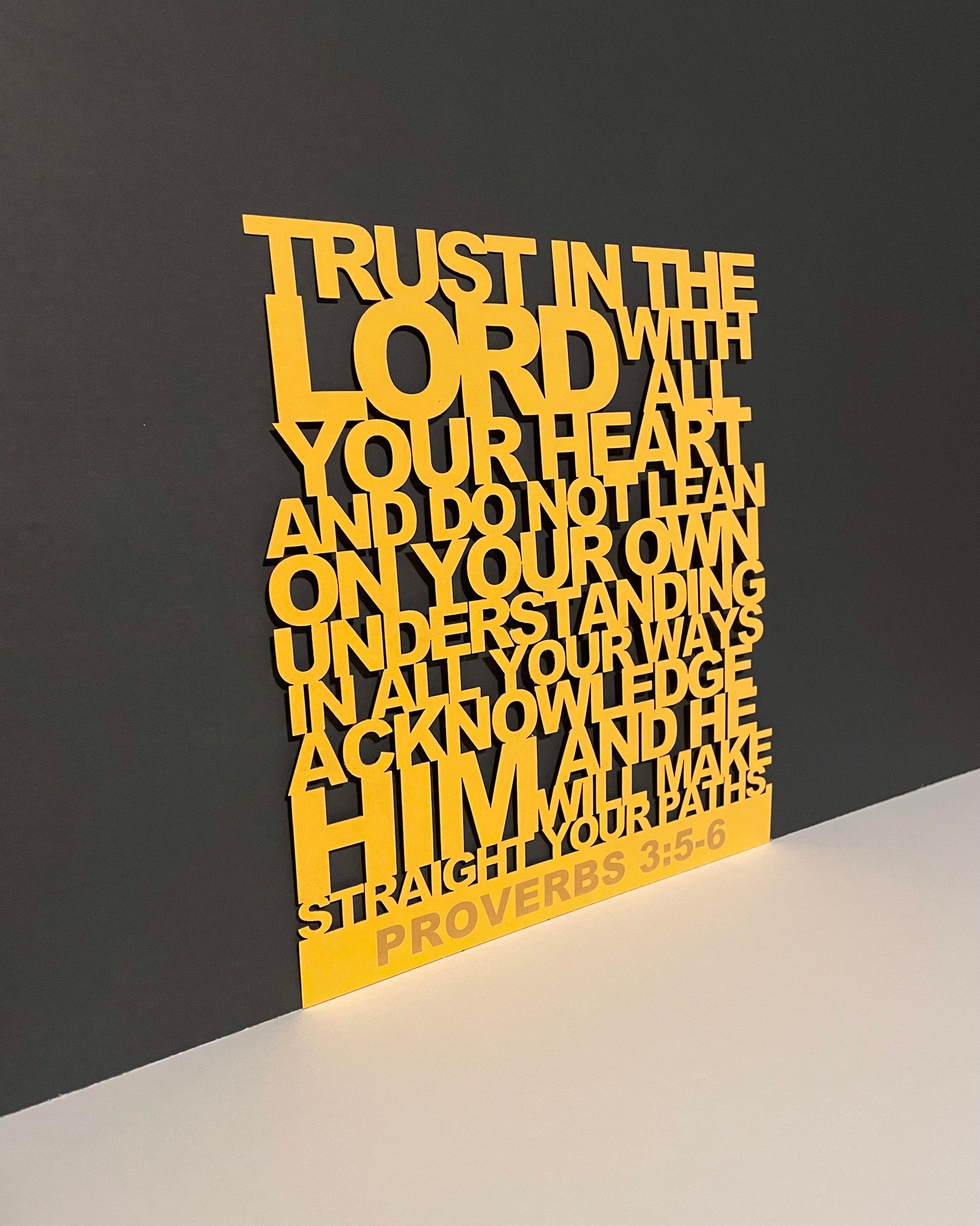 Proverbs 3-5-6 - Digital File - Ai, DXF, PDF, SVG - Etsy