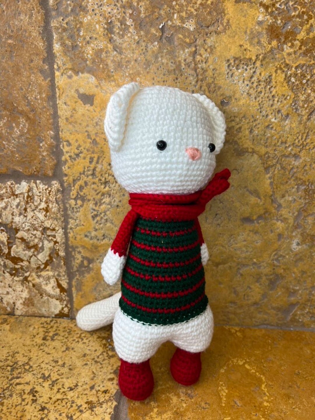 Christmas Weasel Crochet Doll - Etsy