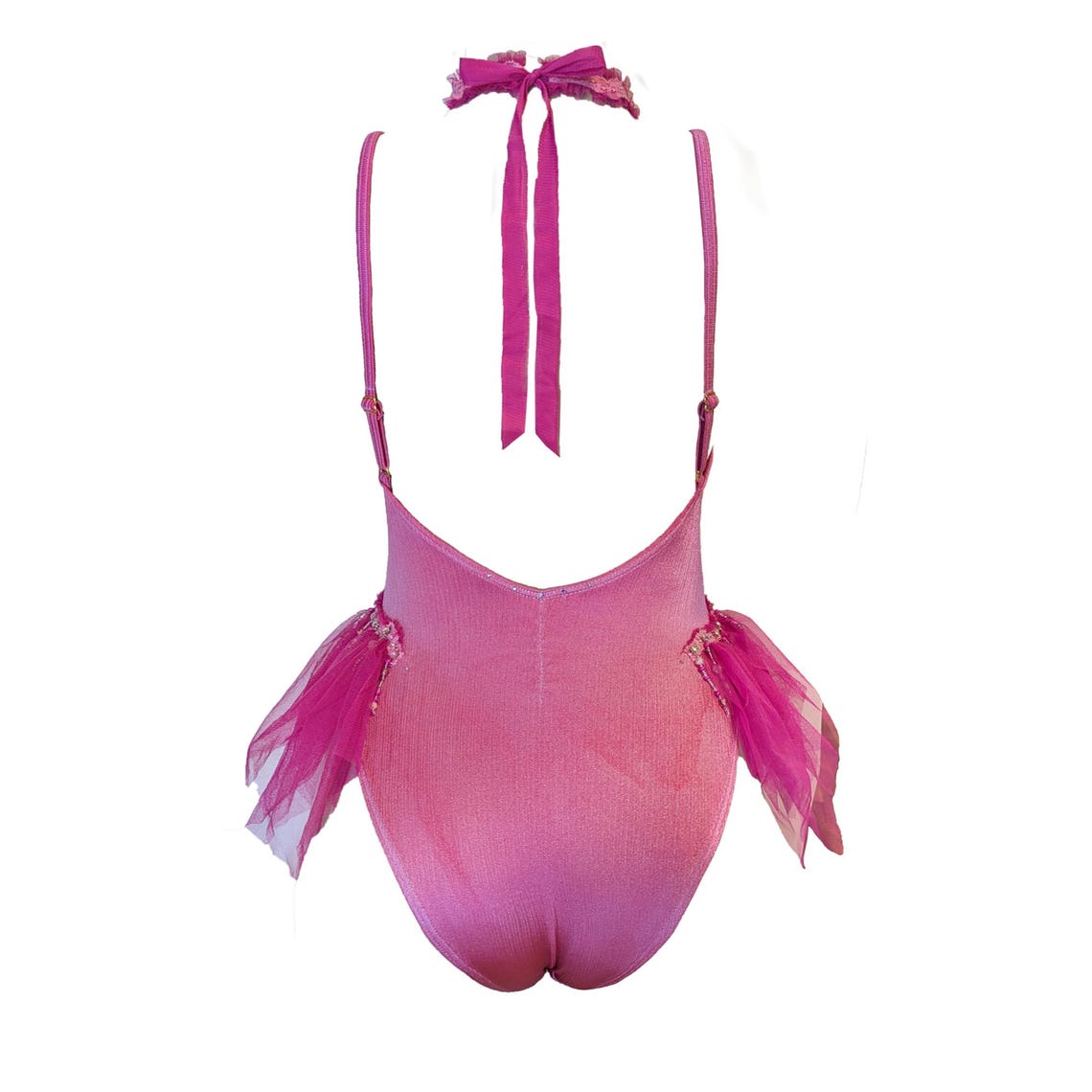 Aerial Lyra Silks Costume - Fuchsia Pixie Leo - (SIZE EXTRA SMALL) - Dance Wear Pole Burlesque ...