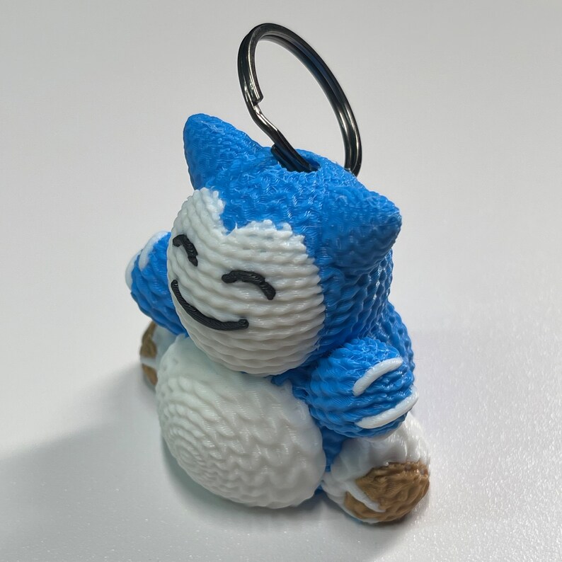 3D Printed Snorlax Keychain - PLA Pokemon Gift, Unique Accessory for ...