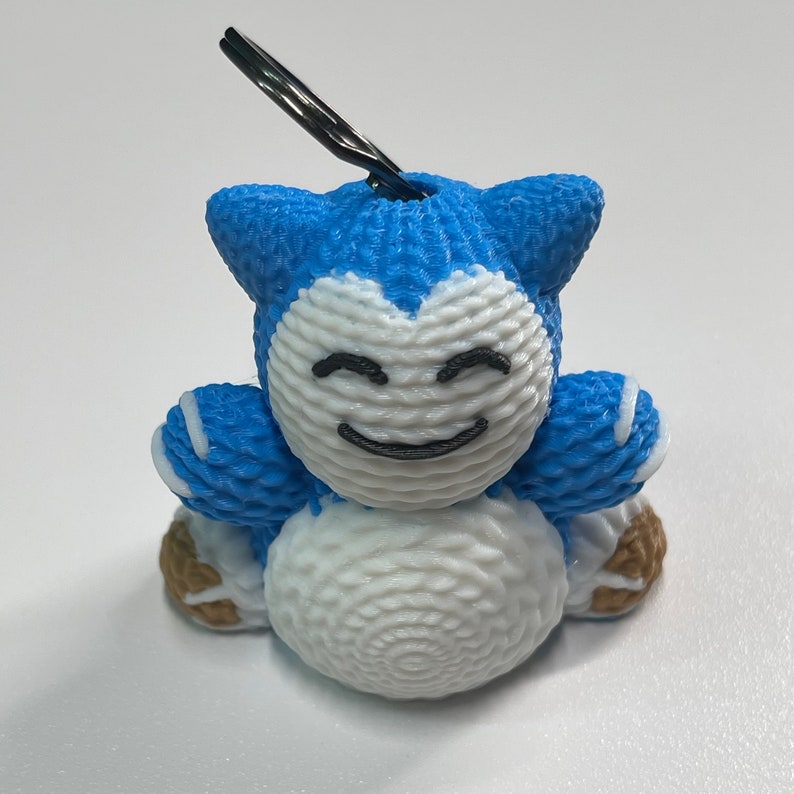 3D Printing Snorlax Keychain Pokémon Gift in PLA, Unique Fan Accessory ...