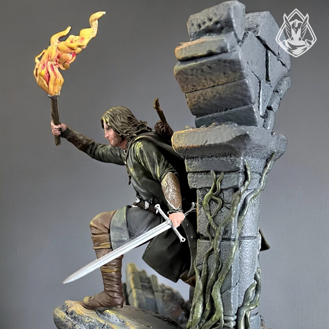 Lord of the Rings Lotr Statue,aragorn on the Way of the Dead Diorama,3d ...