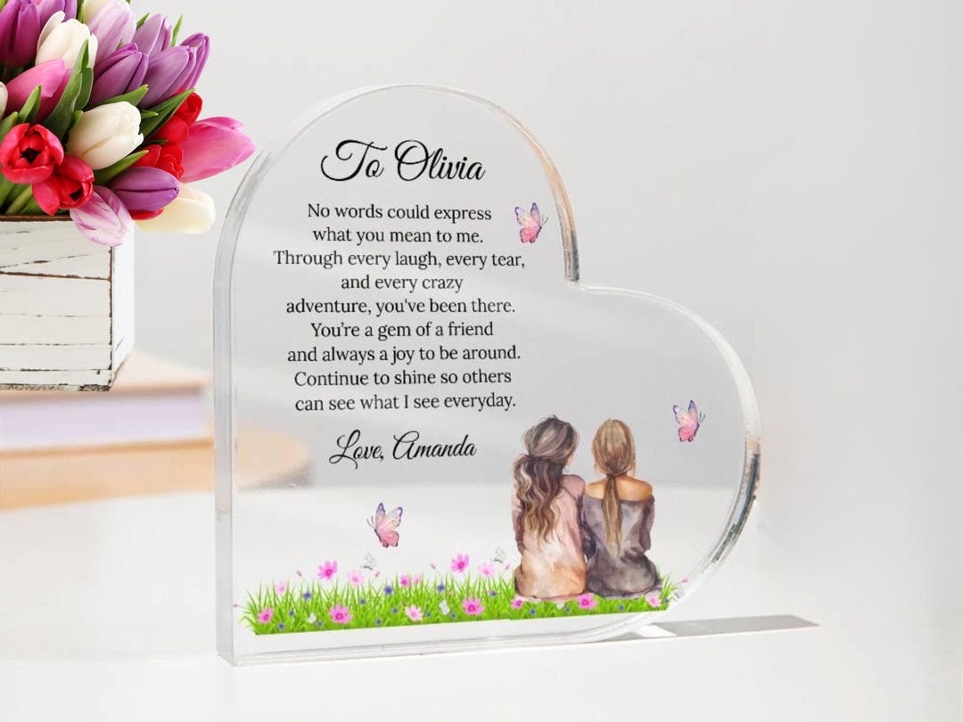 Custom Friends Plaque Personalized Best Friend Gift for BFF, Bestie ...
