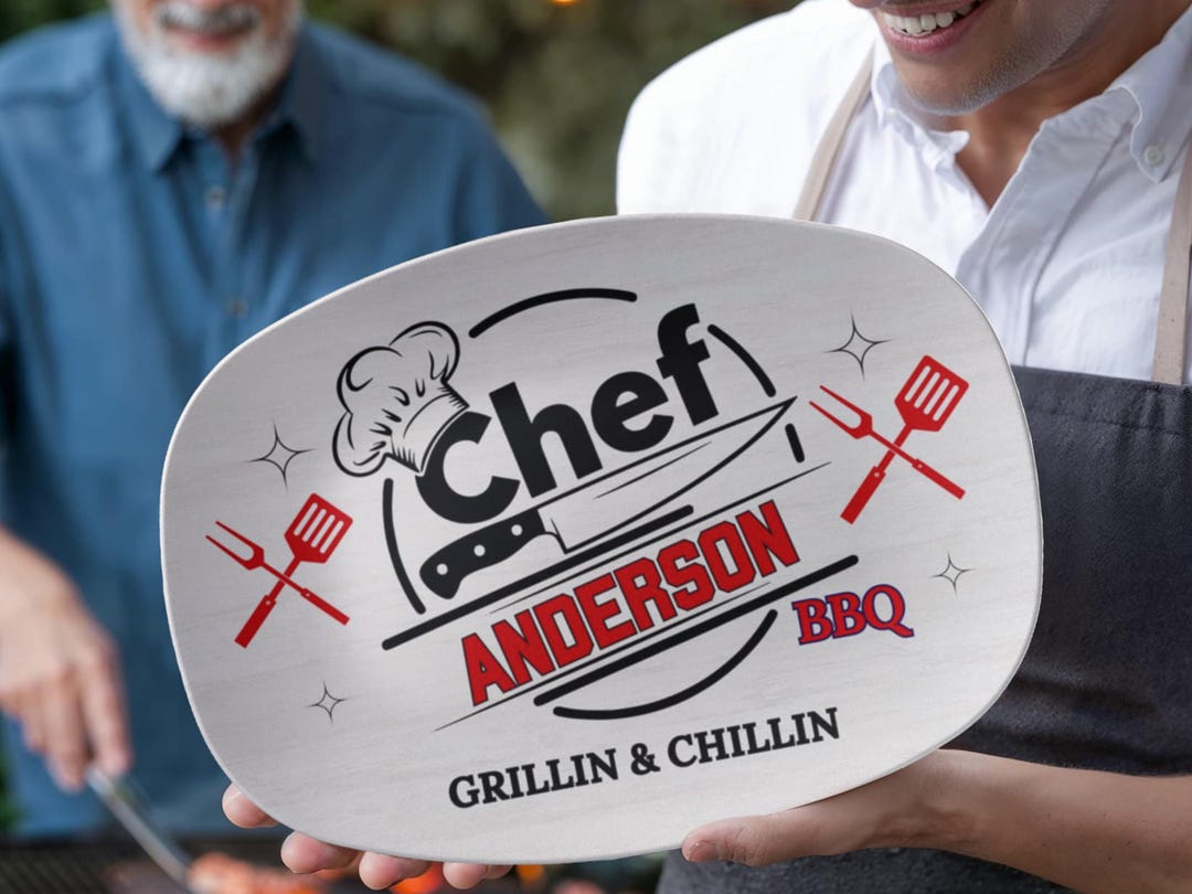 Personalized Plate for Dad Grilling Plate for Fathers Day Gift for BBQ ...