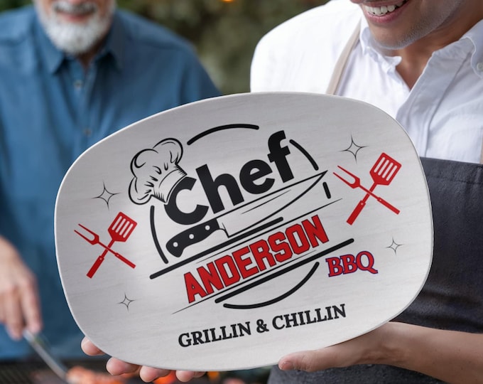Personalized Plate for Dad Grilling Plate for Fathers Day Gift for BBQ ...