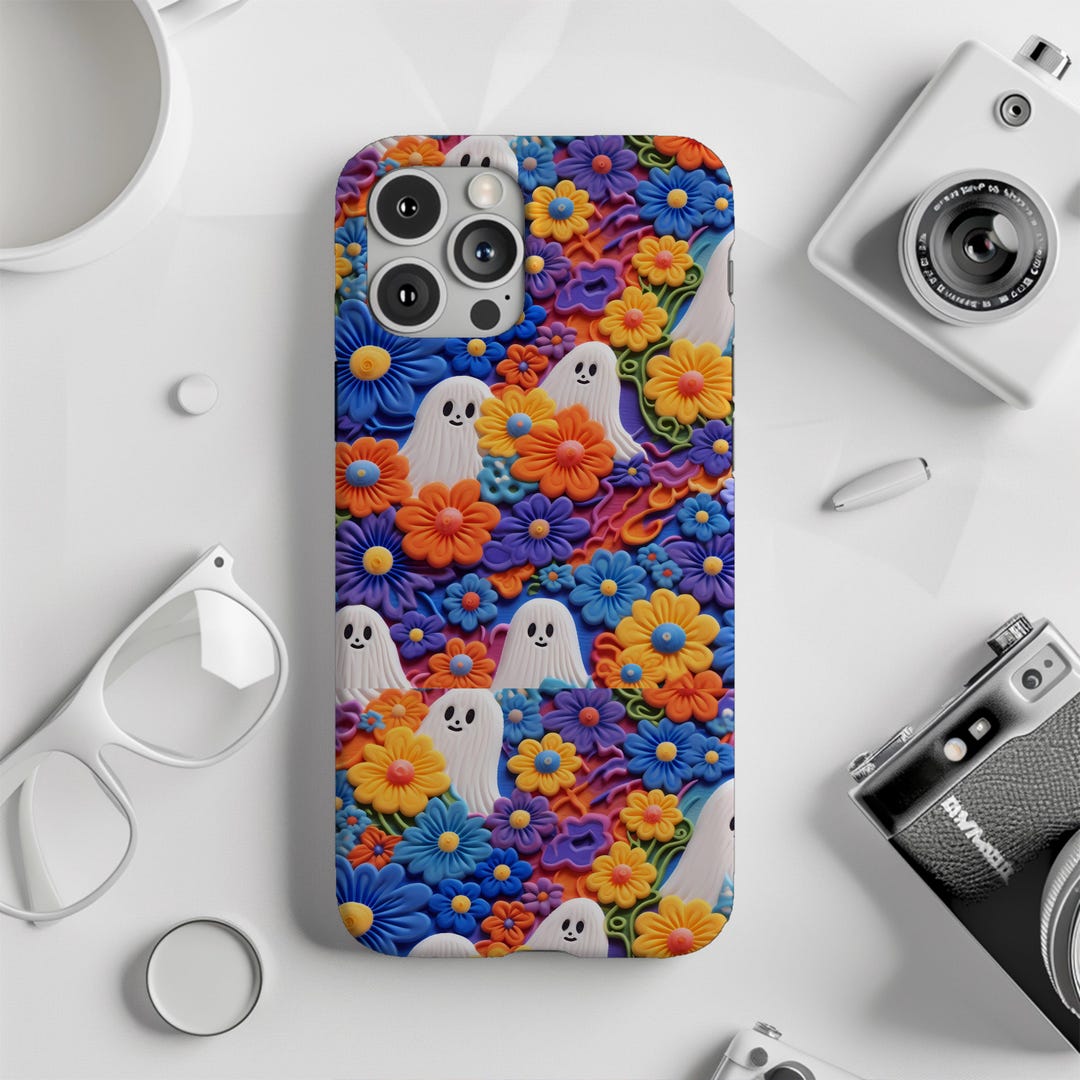 Cute Halloween Spooky Ghost iPhone Case, Spooky Season, Halloween ...
