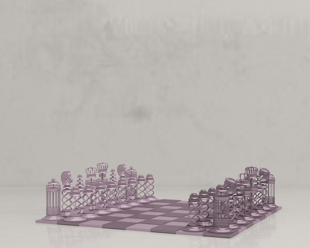 Chess Pieces for 3d Printing, Chess Set ,stl Format, Chess Set for 3d ...