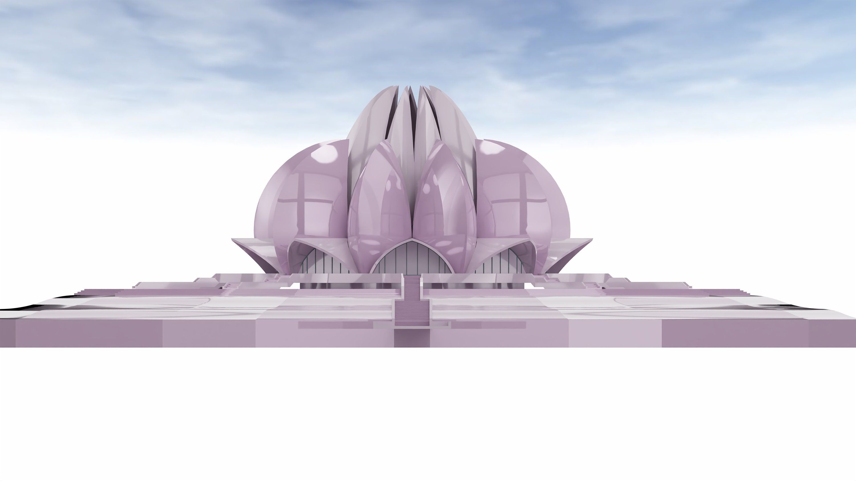 Lotus Temple 3d Model, Lotus Temple Architectural Drawing for 3D ...