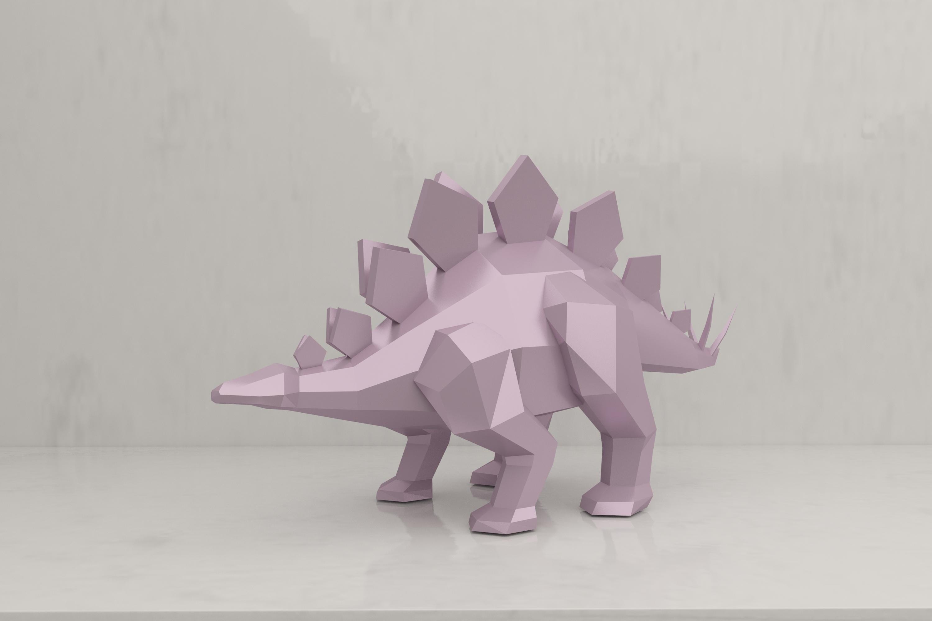 Modern Stegosaurus STL File – 3D Printable Dinosaur Sculpture for Home ...