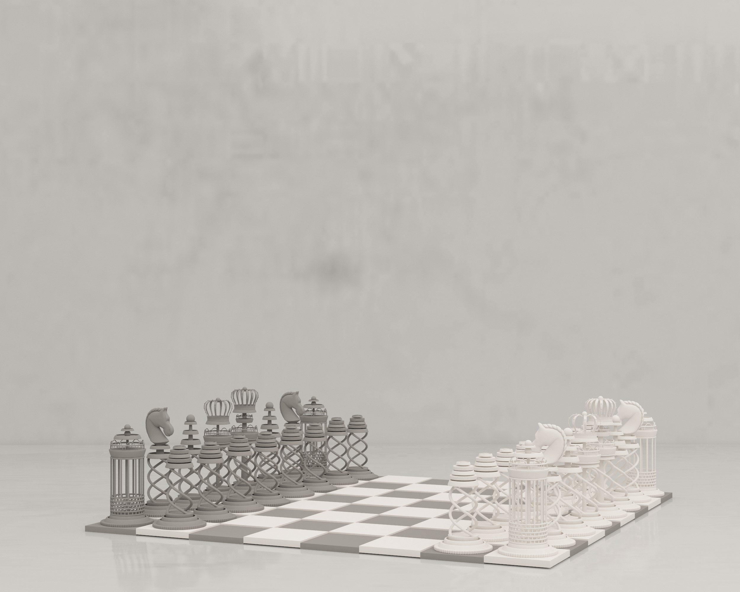 Chess Pieces for 3d Printing, Chess Set ,stl Format, Chess Set for 3d ...