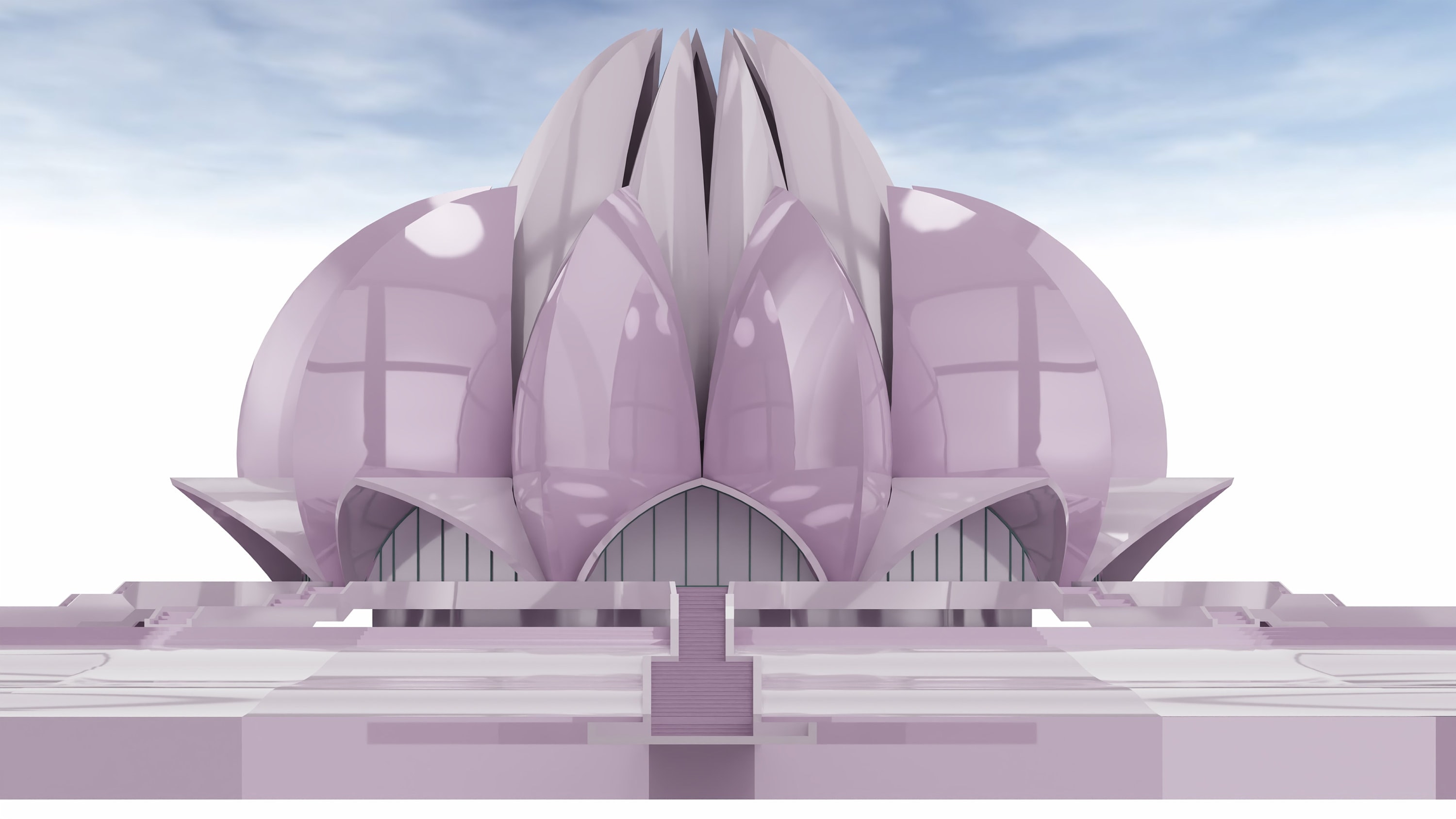 Lotus Temple 3d Model, Lotus Temple Architectural Drawing for 3D ...