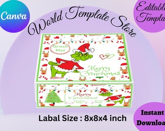 Grinch Candy Cane Card - Etsy