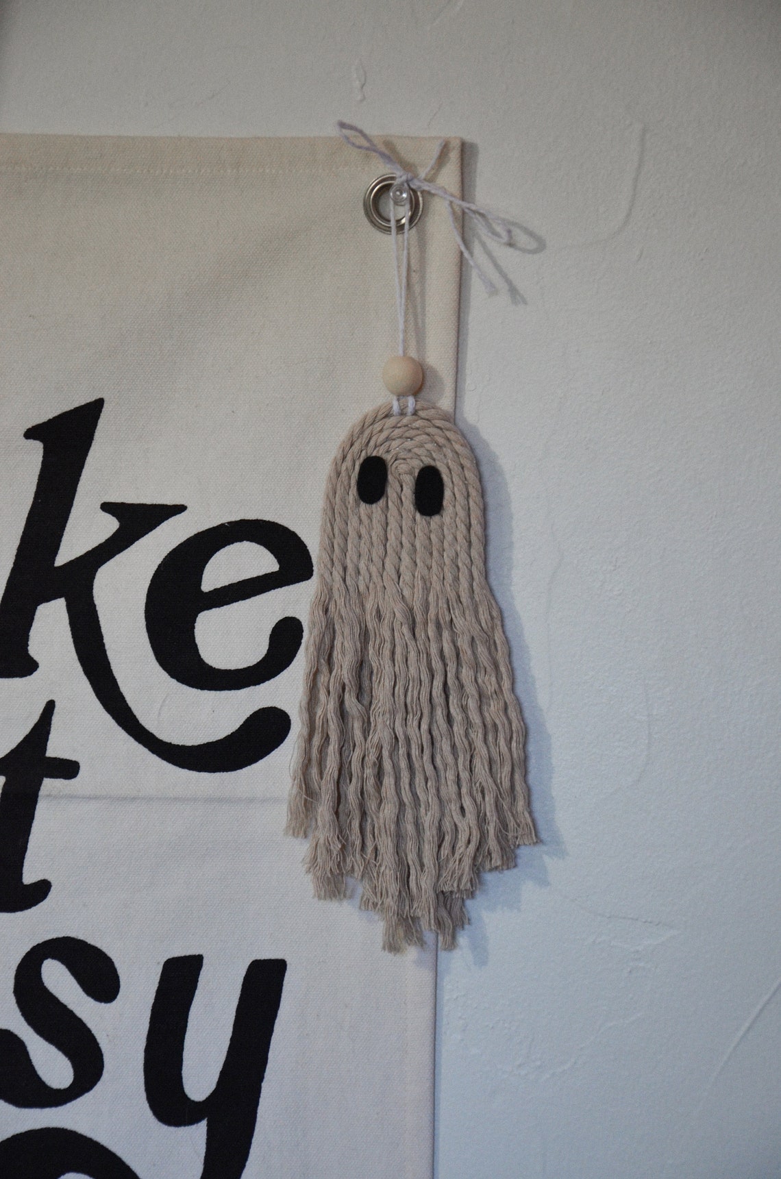 Ghost Macrame-handmade, Macrame Ghost, Spooky Decor, Halloween Decor ...