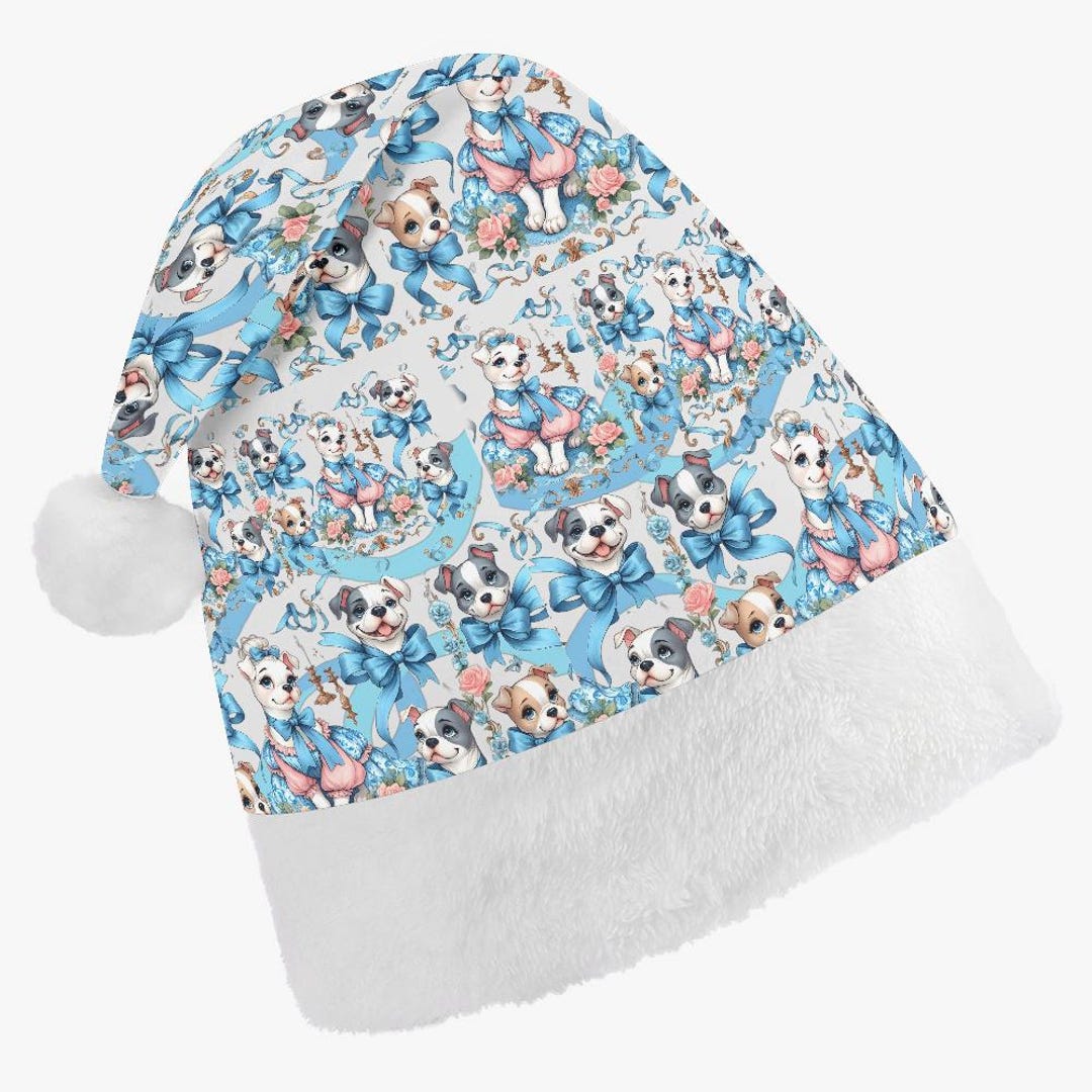 Santa Hat Pitbull Pibble Gifts for Christmas. Free Shipping USA. Custom ...