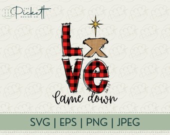 Single Color Love Came Down PNG Sublimation Design Hand Drawn - Etsy
