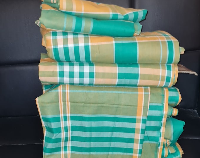 100% Woven Cotton Checkered Madras Pattern Cloth, National Fabric of ...