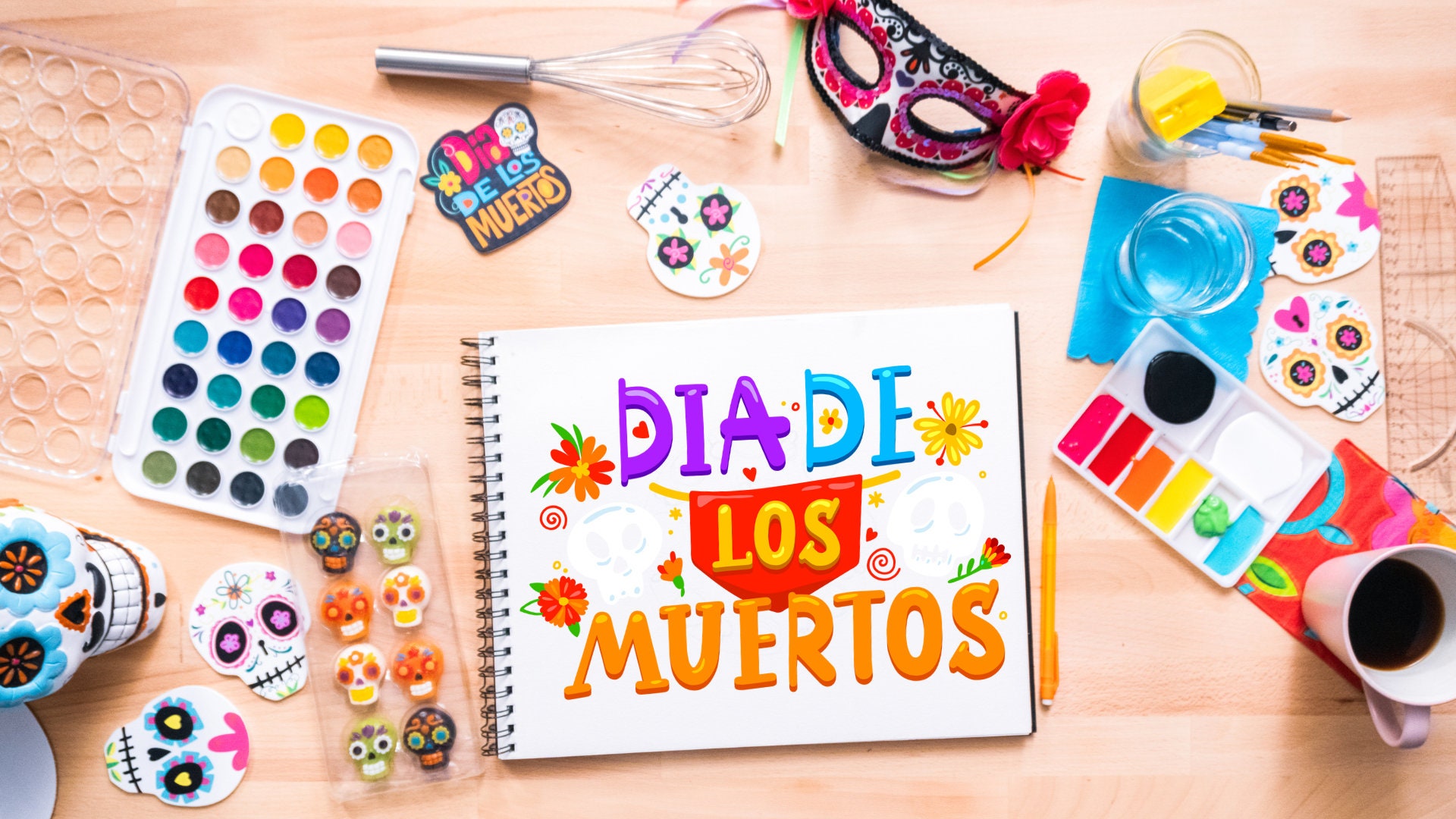 Dia De Los Muertos Bundle of Desktop Background Images Zoom - Etsy