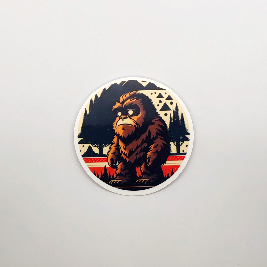 Sasquatch Bigfoot Sticker Water Resistant Vinyl Sticker for - Etsy