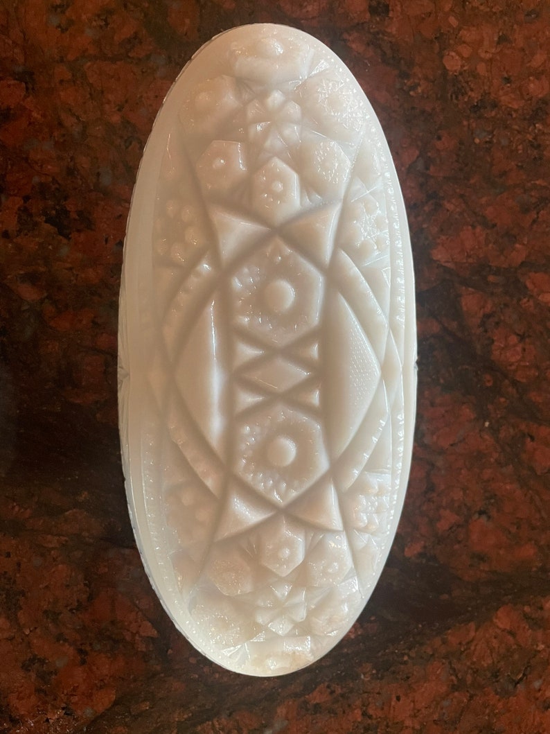 Vintage Milk Glass Sawtooth Edge Relish Tray - Etsy