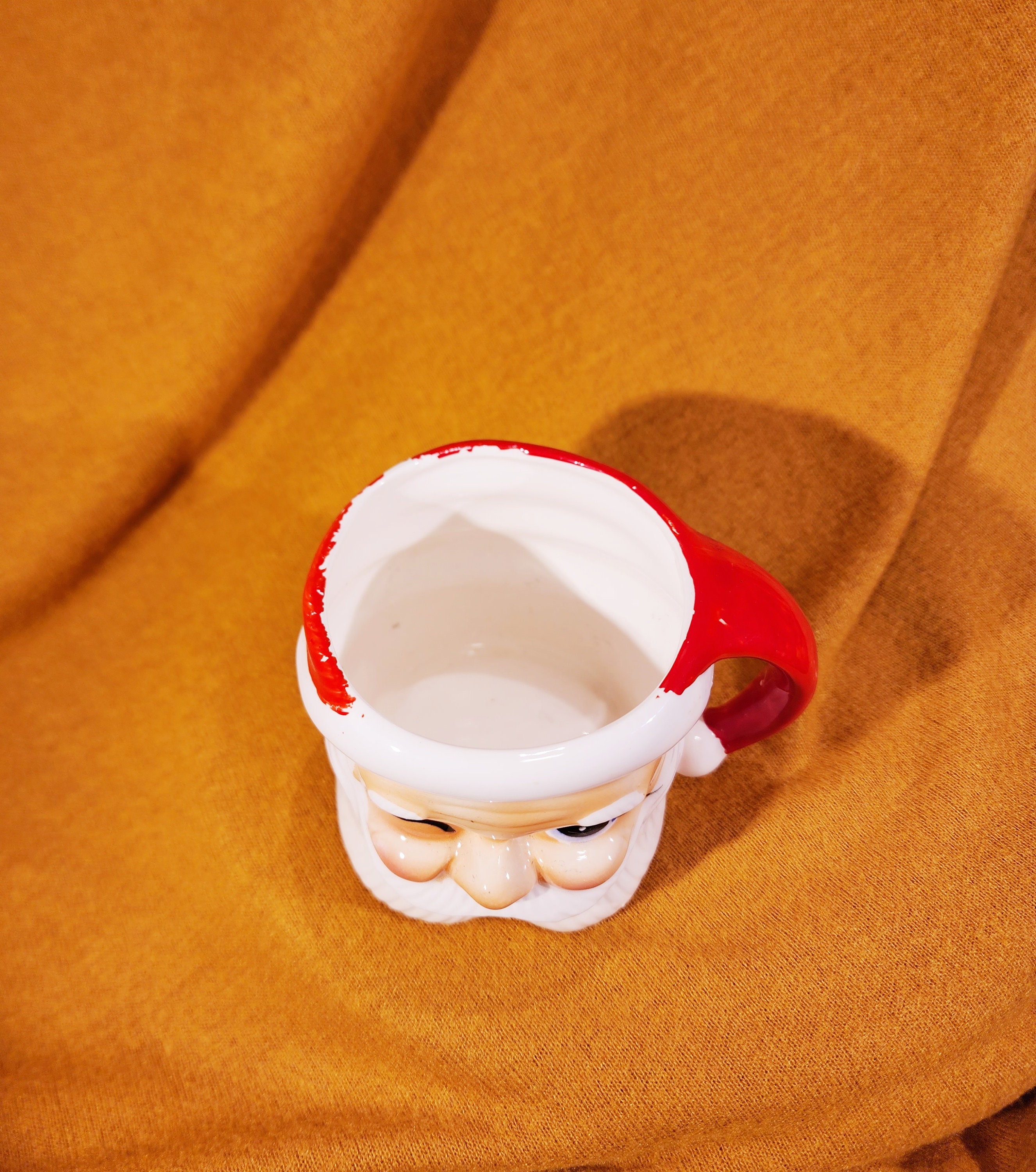 Vintage Ty-nee 1960s Winking Santa Mug Ceramic Mug 2.75 Retro Santa Mug ...