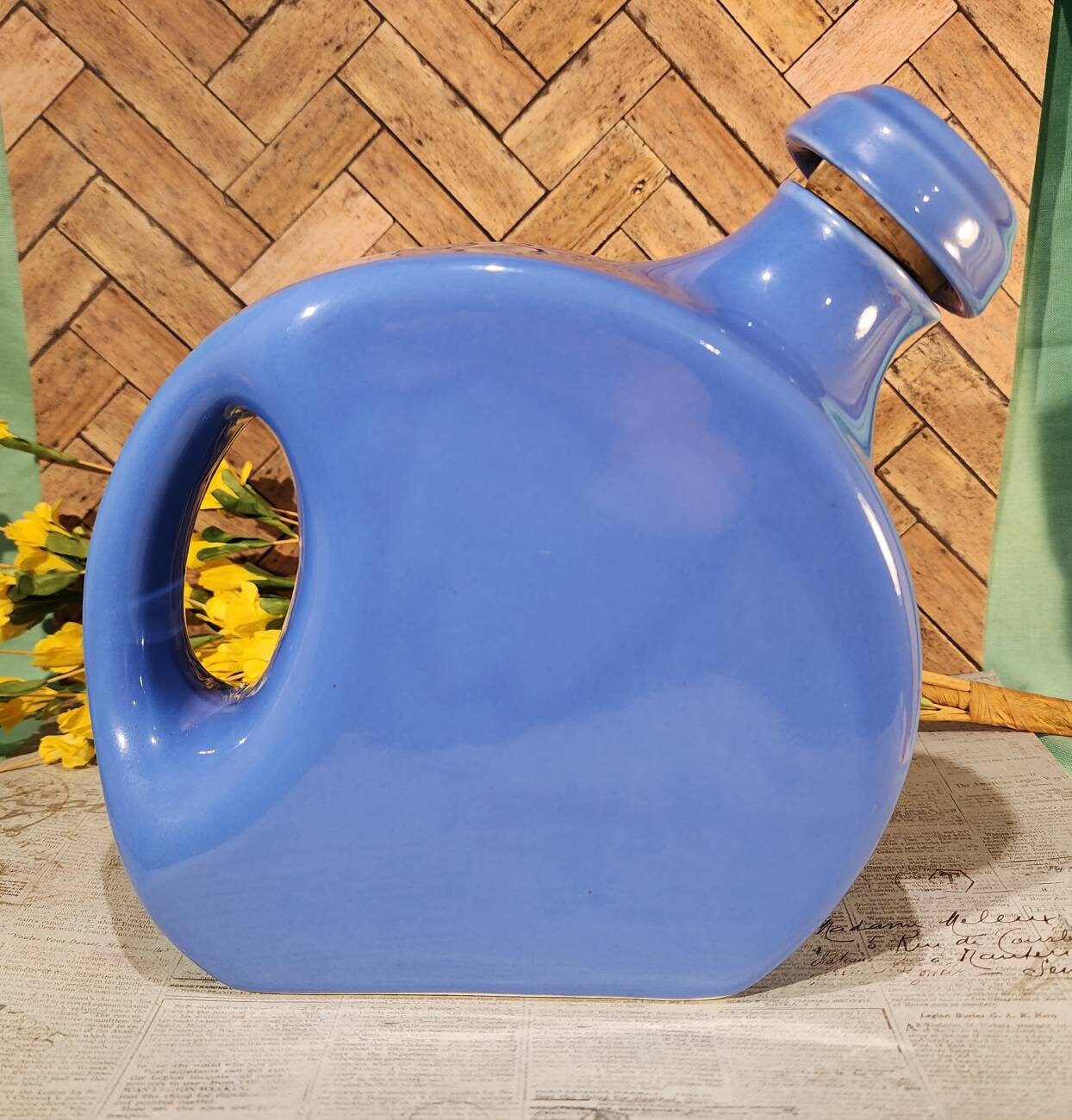 1930s Oxford Ware French Blue Pitcher With Cork Stopper Vintage ...