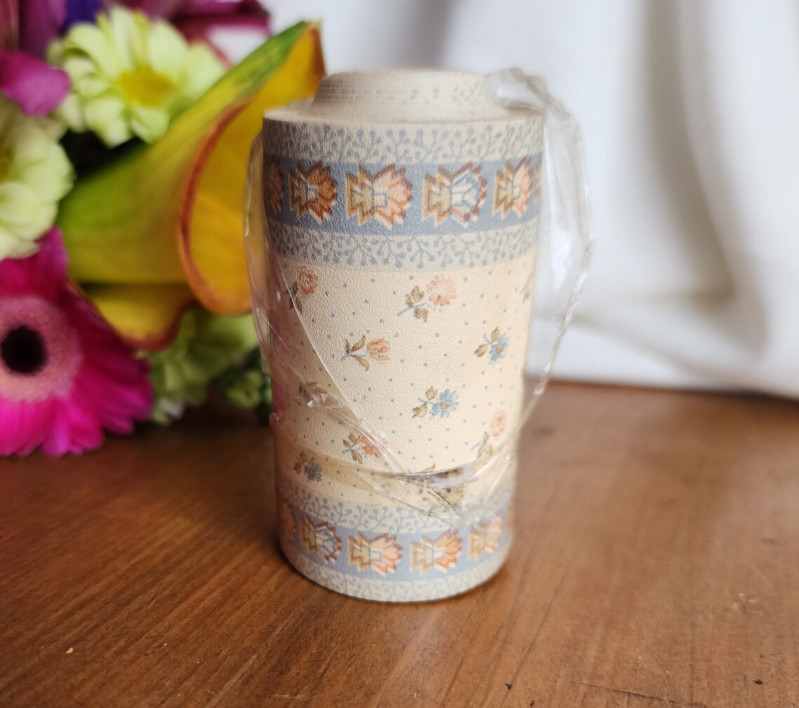 Vintage Wallpaper Border Floral Cottage Wallpaper Border Antique Floral ...