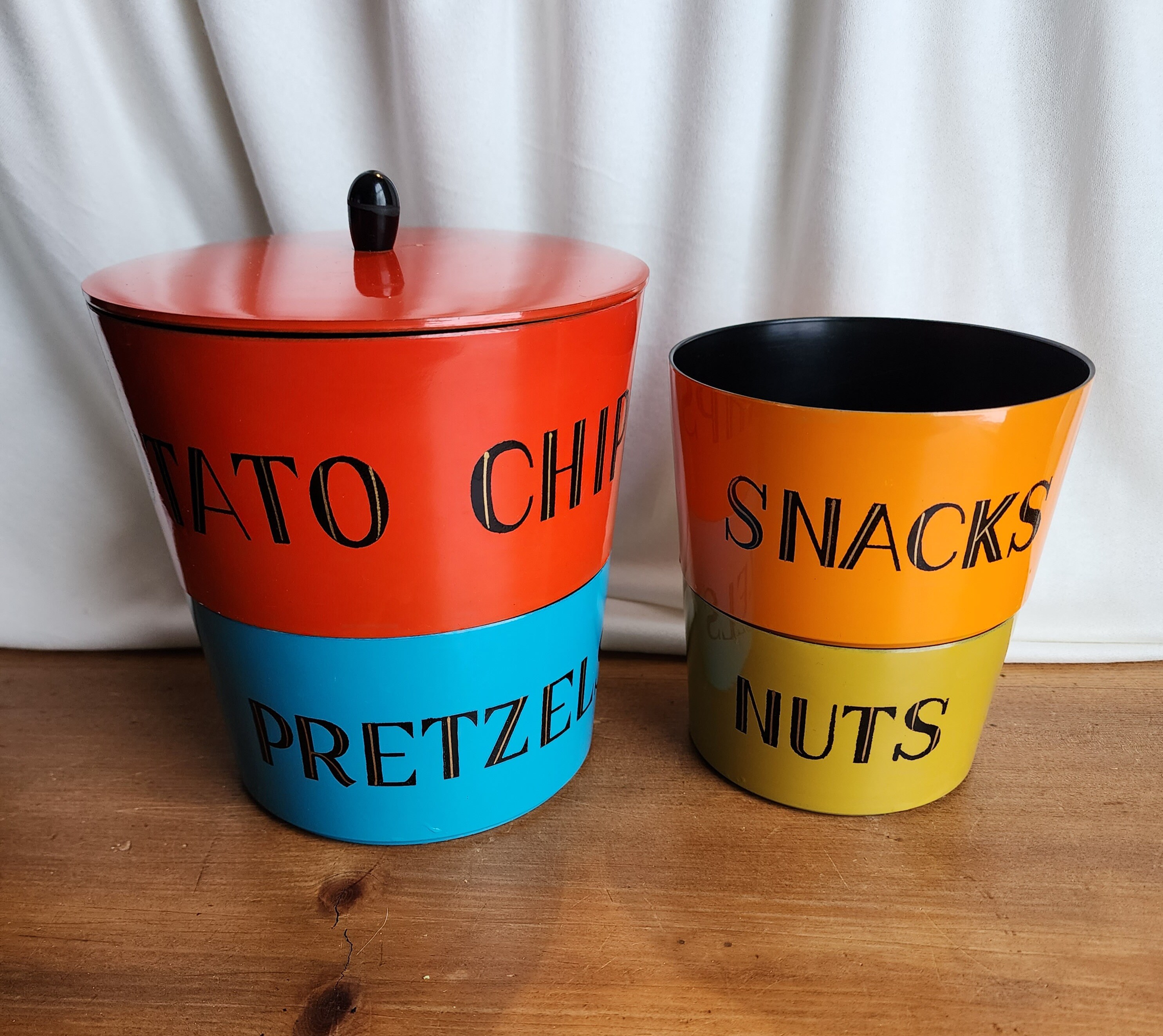 1970s Lacquerware Nesting Snack Bowls Set of 4 Snacking Bowls With Lid ...