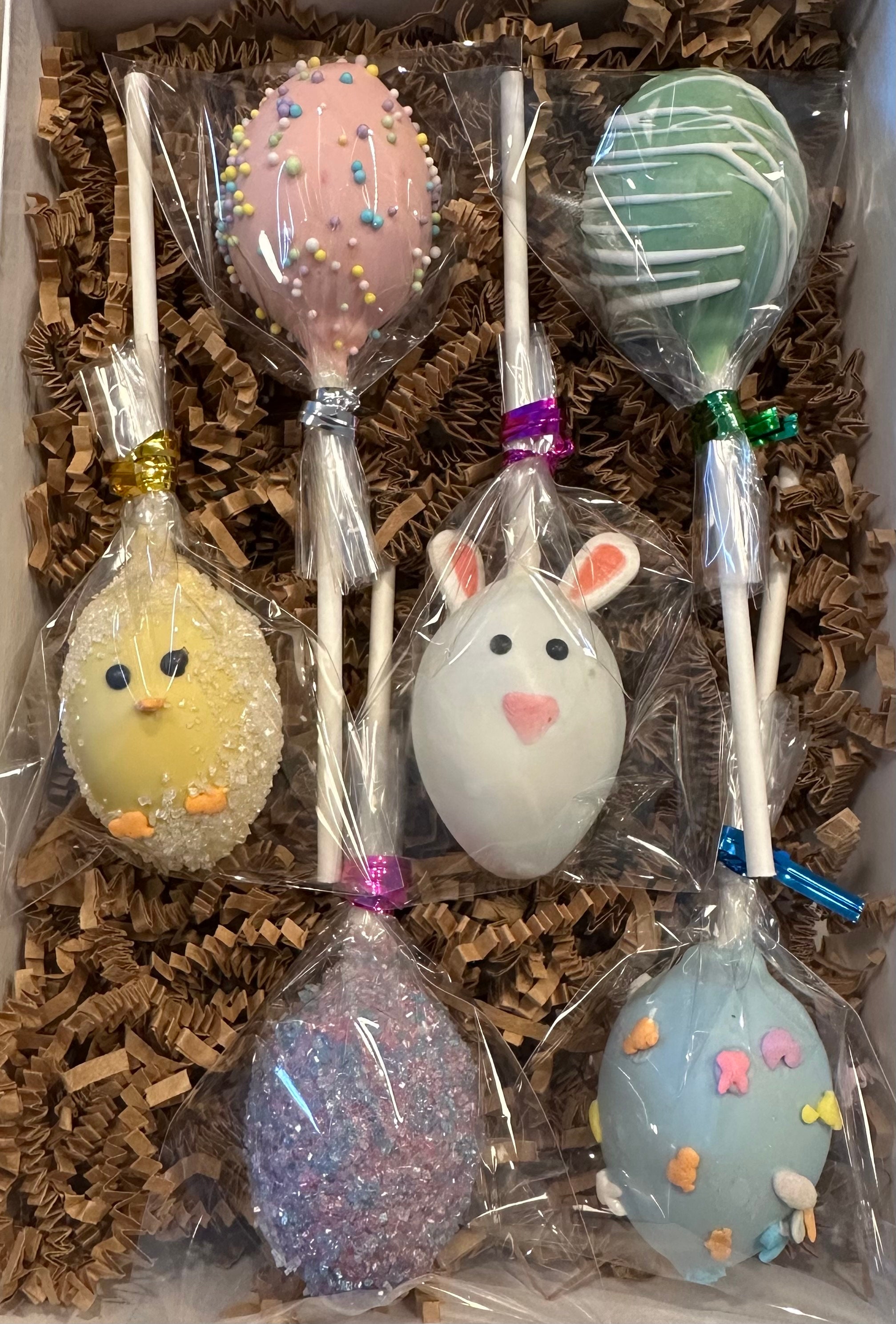Easter Cake Pop Assortment Easter Eggs, Bunnies & Chicks Cake Pops ...