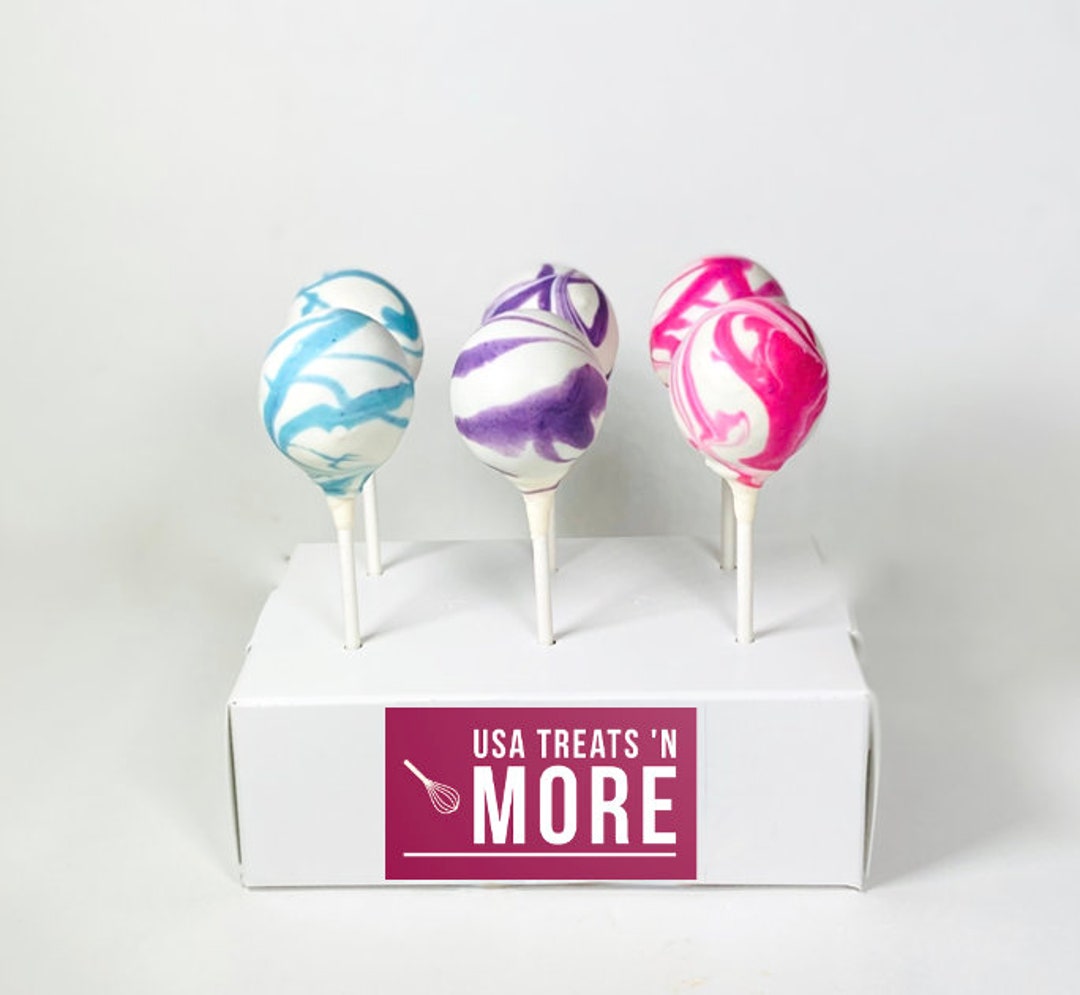 Tie-dye Cake Pops Colorful Cake Pops Birthday Cake Pops Holi Cake Pops ...