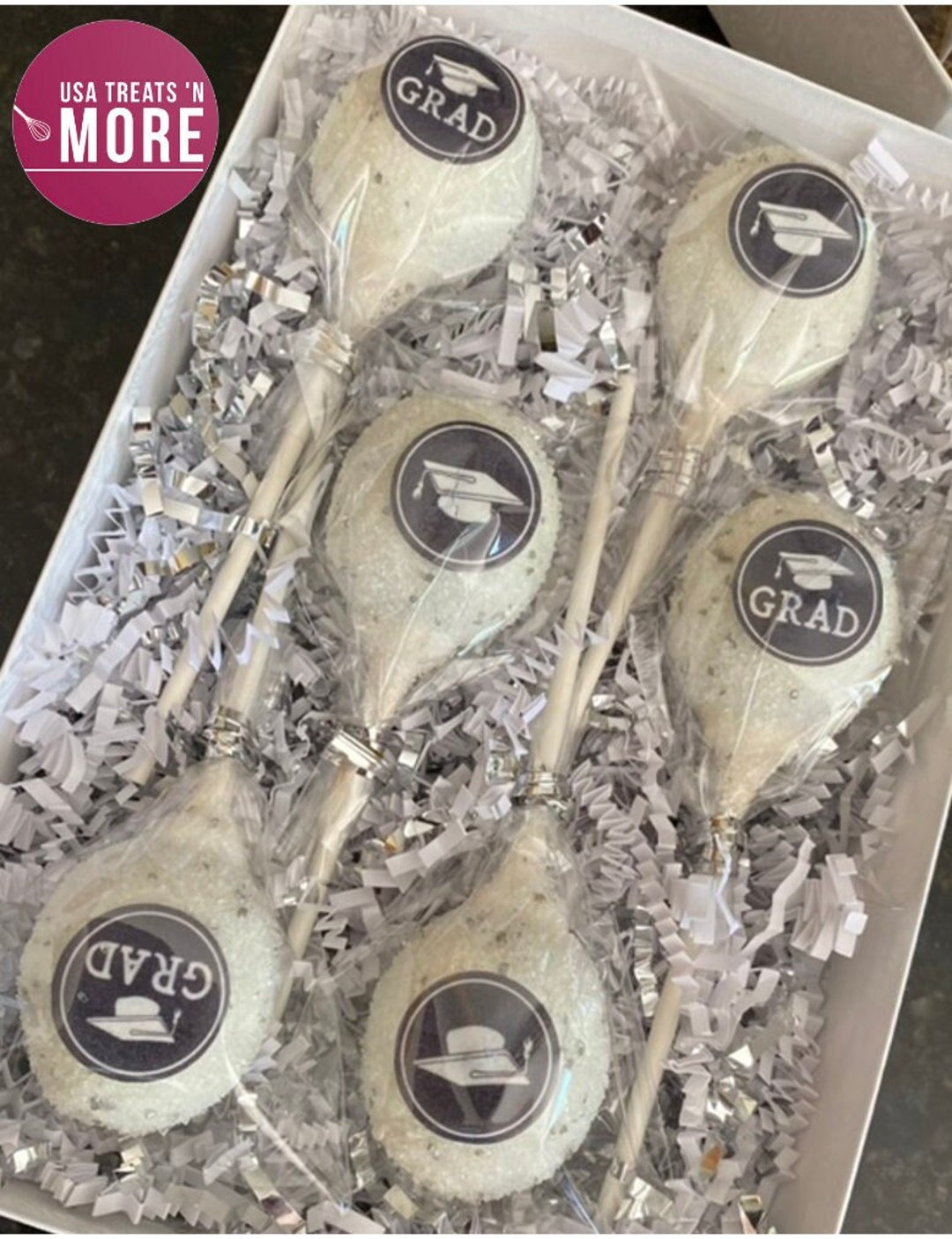 White and Black Grad Cake Pops Graduation Cake Pops College Grad Cake ...