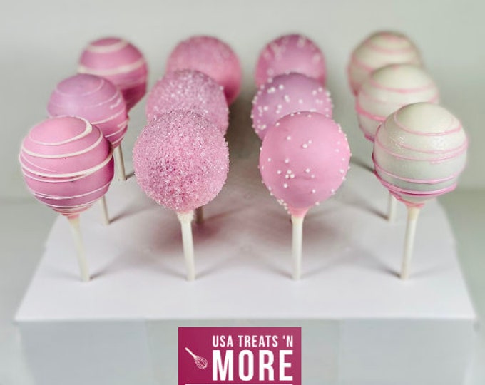 Pretty Pink Cake Pops please Read Full Description - Etsy