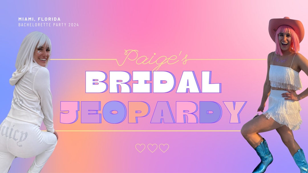 BRIDAL JEOPARDY | Bachelorette Party Game | Customizable | Instant ...