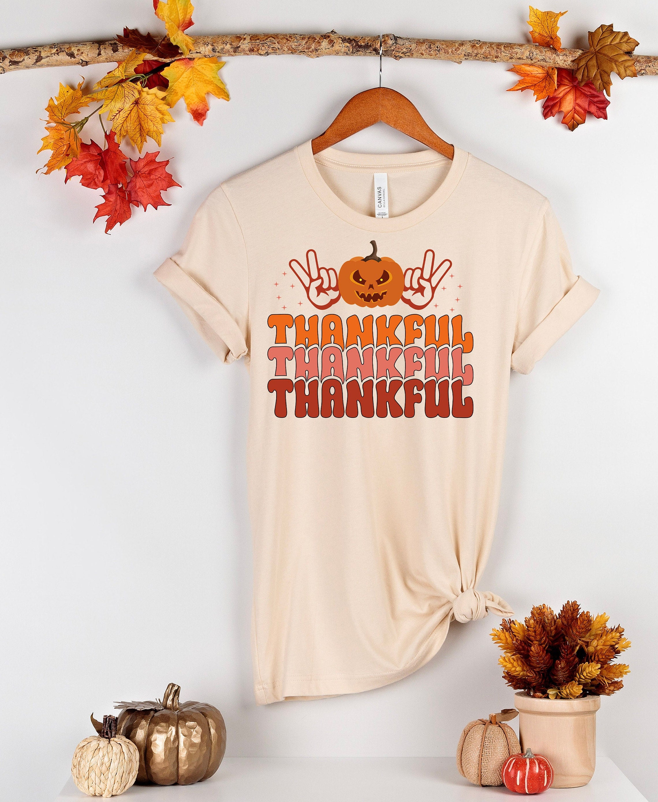 Thankful Shirt/halloween Shirt/thanksgiving Shirt/fall Shirt/autumn ...