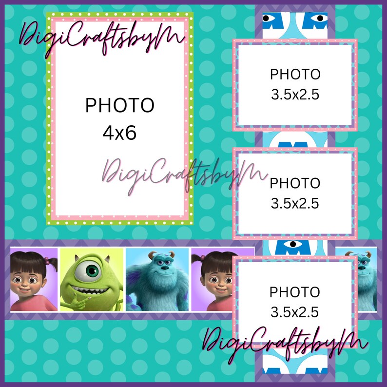 Monsters Digital Download Scrapbook Pages, Boo Scrapbook Pages - Etsy