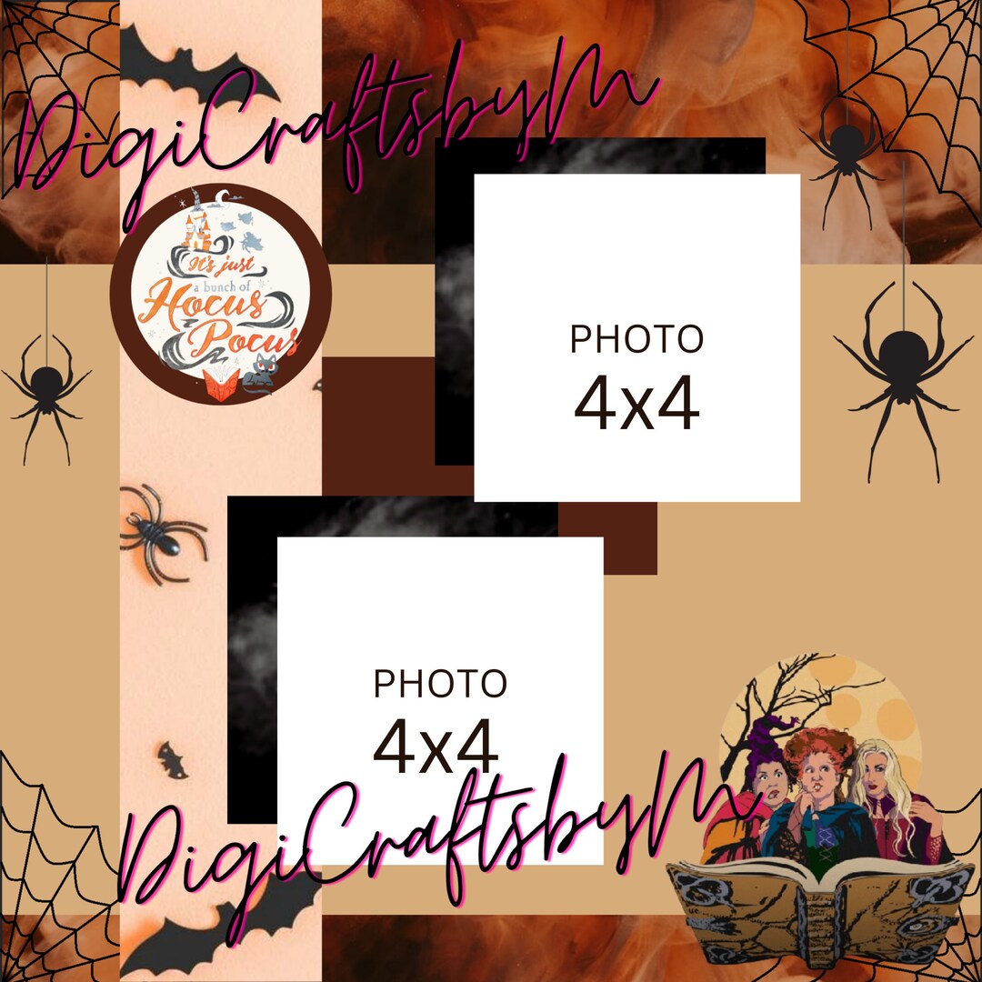 Hocus Pocus Digital Download Scrapbook Page - Etsy