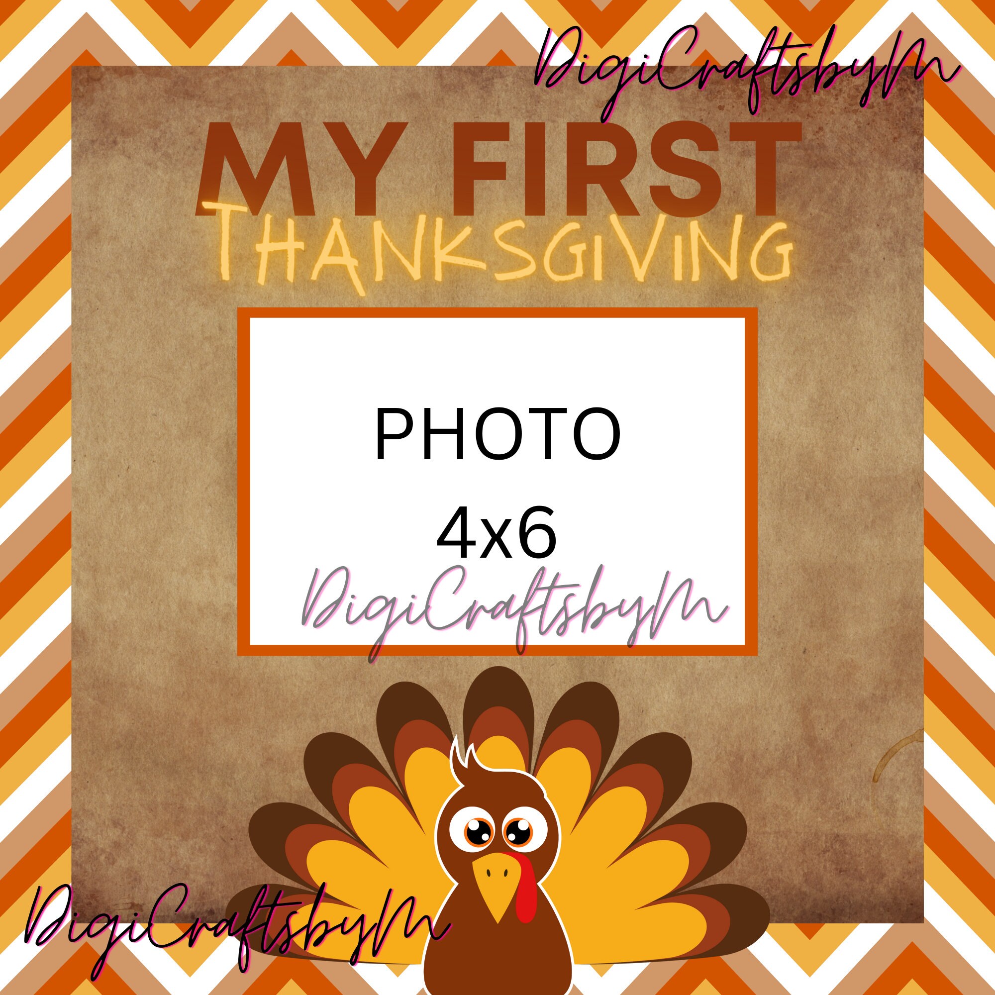 First Thanksgiving Digital Download Scrapbook Page - Etsy