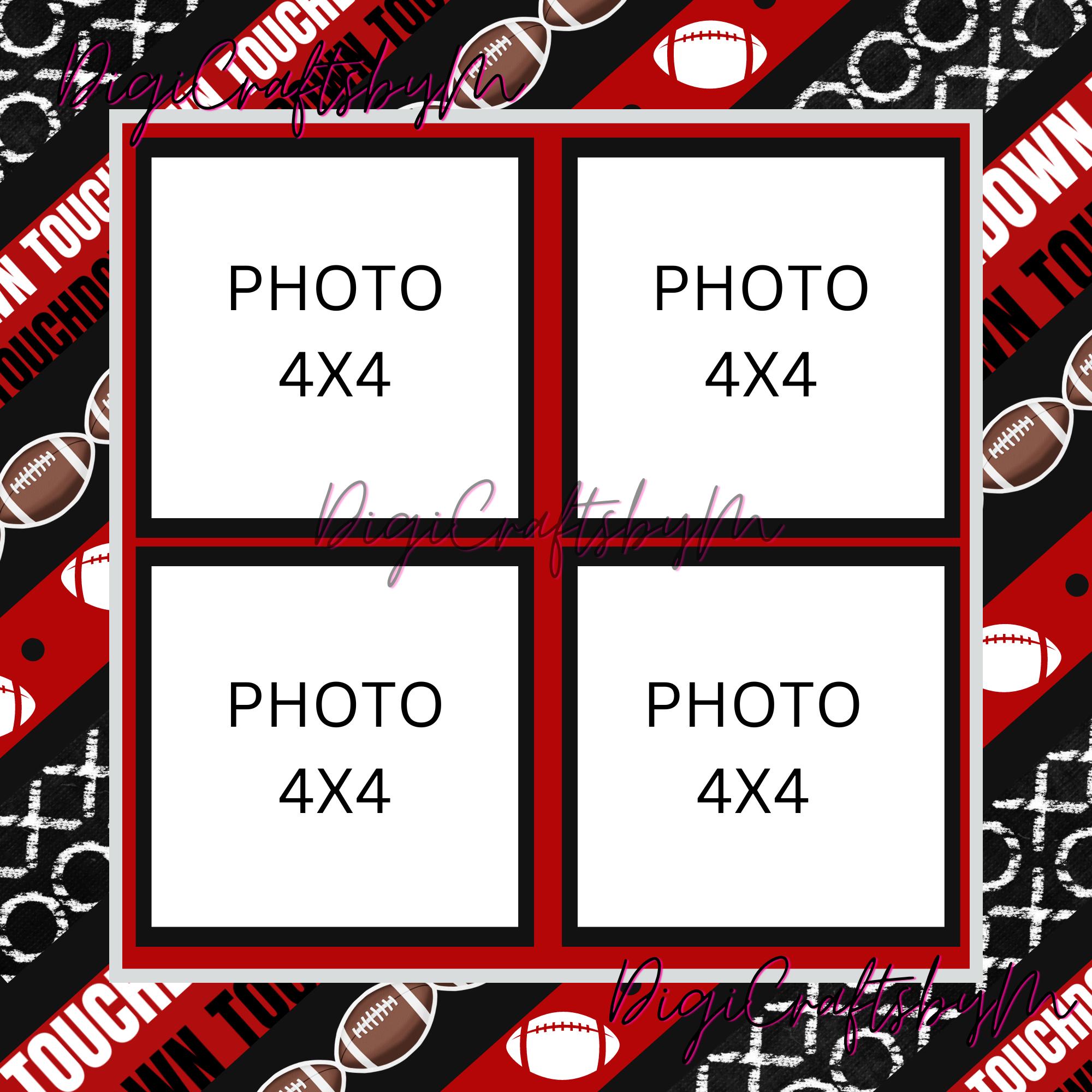 Black&red Football Digital Download Scrapbook Pages **DIGITAL ITEM** - Etsy