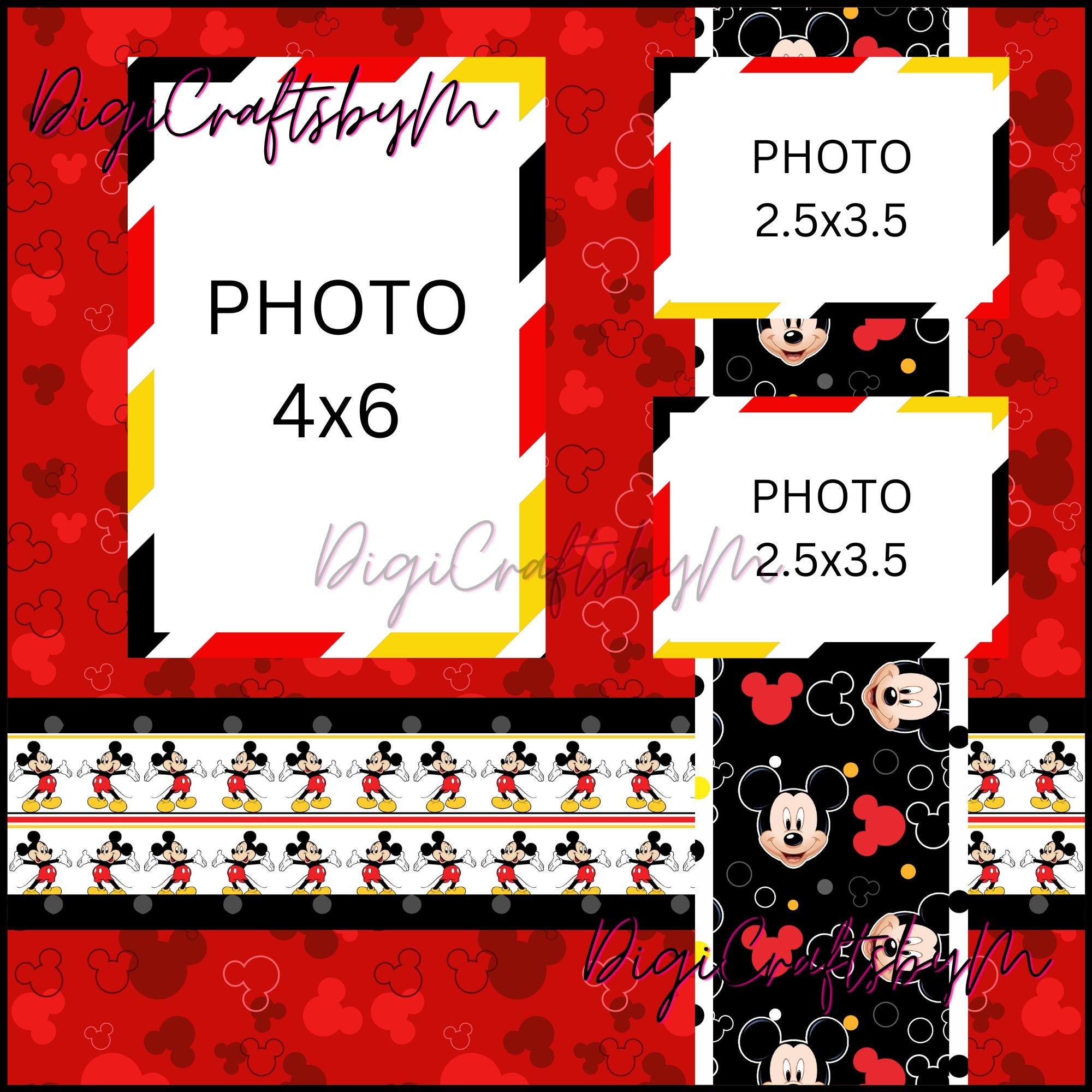 Mouse Mickey 2nd Birthday Digital Download Scrapbook Pages *** DIGITAL ...